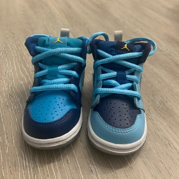 Nike | Shoes | Nike Air Jordans Mid Fly Blue White | Poshmark